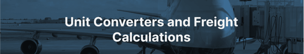 Unit Converters and Freight Calculations - Alliance 21